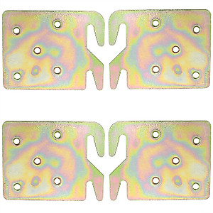 ITROLLE Wood Bed Rail Hook Plates 4PCS Heavy Duty Wood Bed Claw Hook Plates for Beds Frame Bracket Headboard Footboard