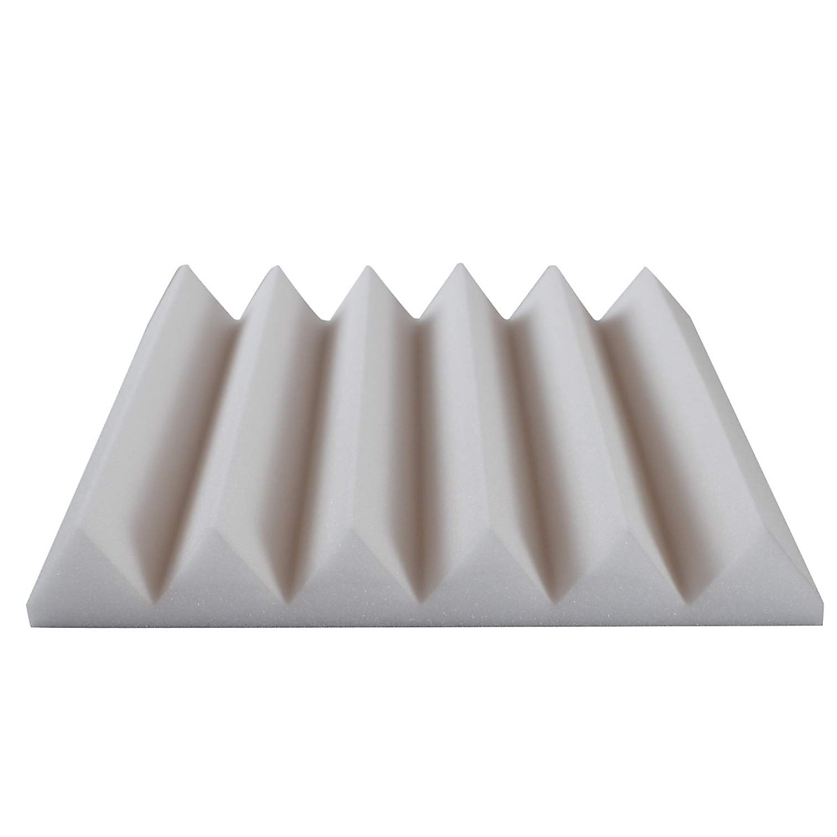 White Acoustic Foam Panels - Wedge Style Studio Foam Soundproofing Tiles - 12x12 Inch - Multiple Thicknesses (2 Inch Thick - 4 Pack)