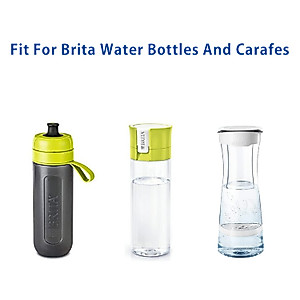 Micro Disc Water Filter Discs for Brita Fill and Go Water Filter Bottles Carafes, Reduce Chlorine, Microparticles and Other Impurities (Pack of 4)