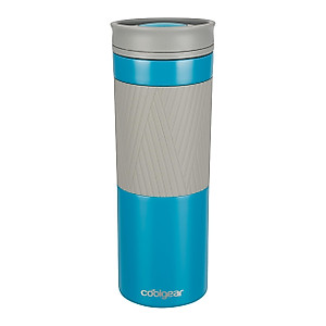 COOL GEAR 2 Pack 20oz Amelia Coffee Travel Mug with Spill Resistant Slider Lid - Blue/Black
