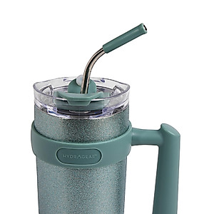 Hydragear Juno Stainless Steel Tumbler with 2-in-1 Lid and Reusable Straw - 40 Oz - Rain Glitter