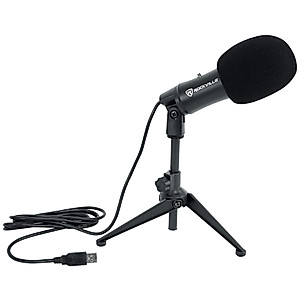 Rockville Z-Stream USB Condenser Computer Microphone YouTube Zoom Podcasting Mic Bundle RockPop Double Screen Recording Mic Pop Filter w/Metal Gooseneck Clamp
