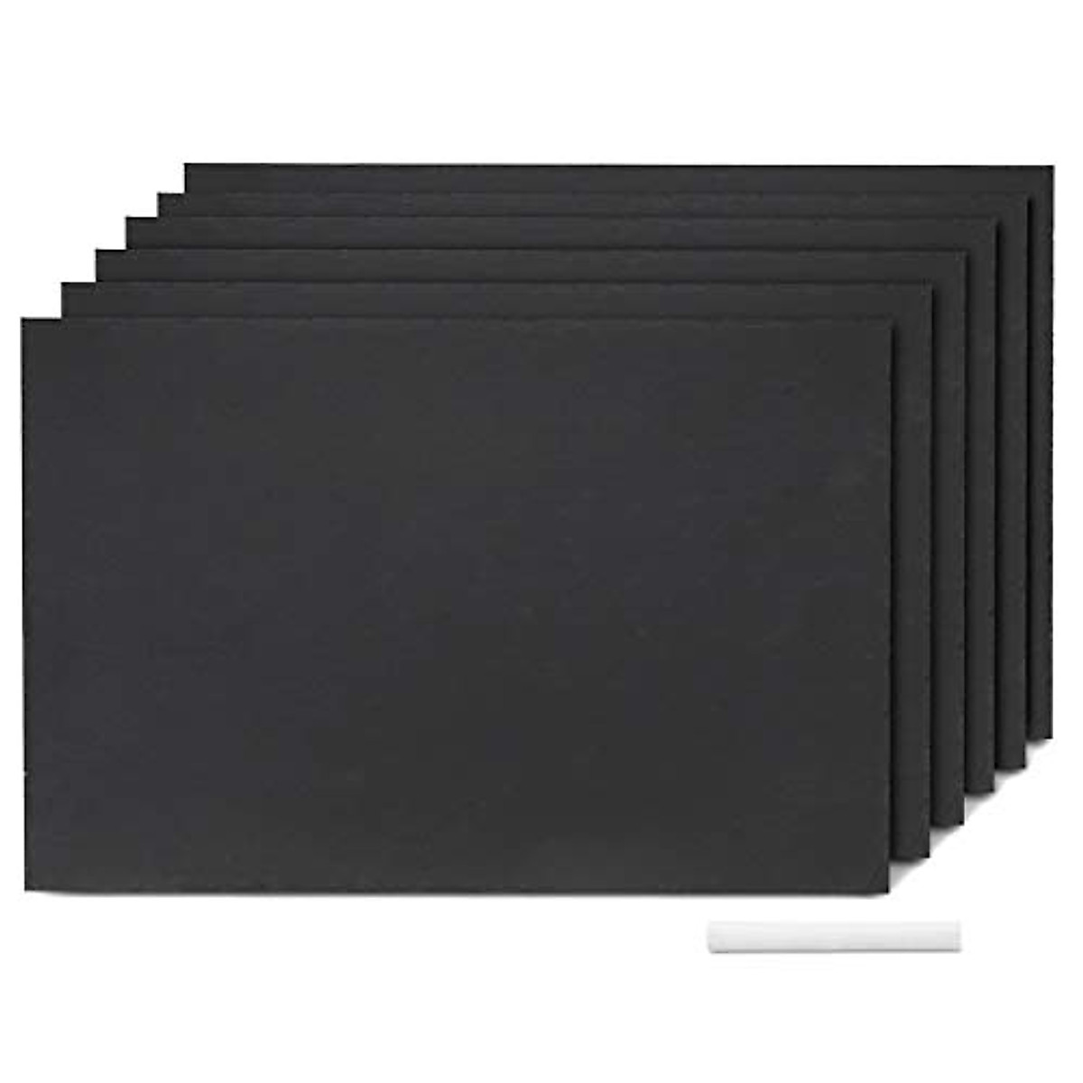 Navaris Natural Slate Serving Plates - Set of 6 Place Mat Serving Trays - Medium Rectangular Stone Table Mat Serving Platter Tiles - 11.8" x 7.8"