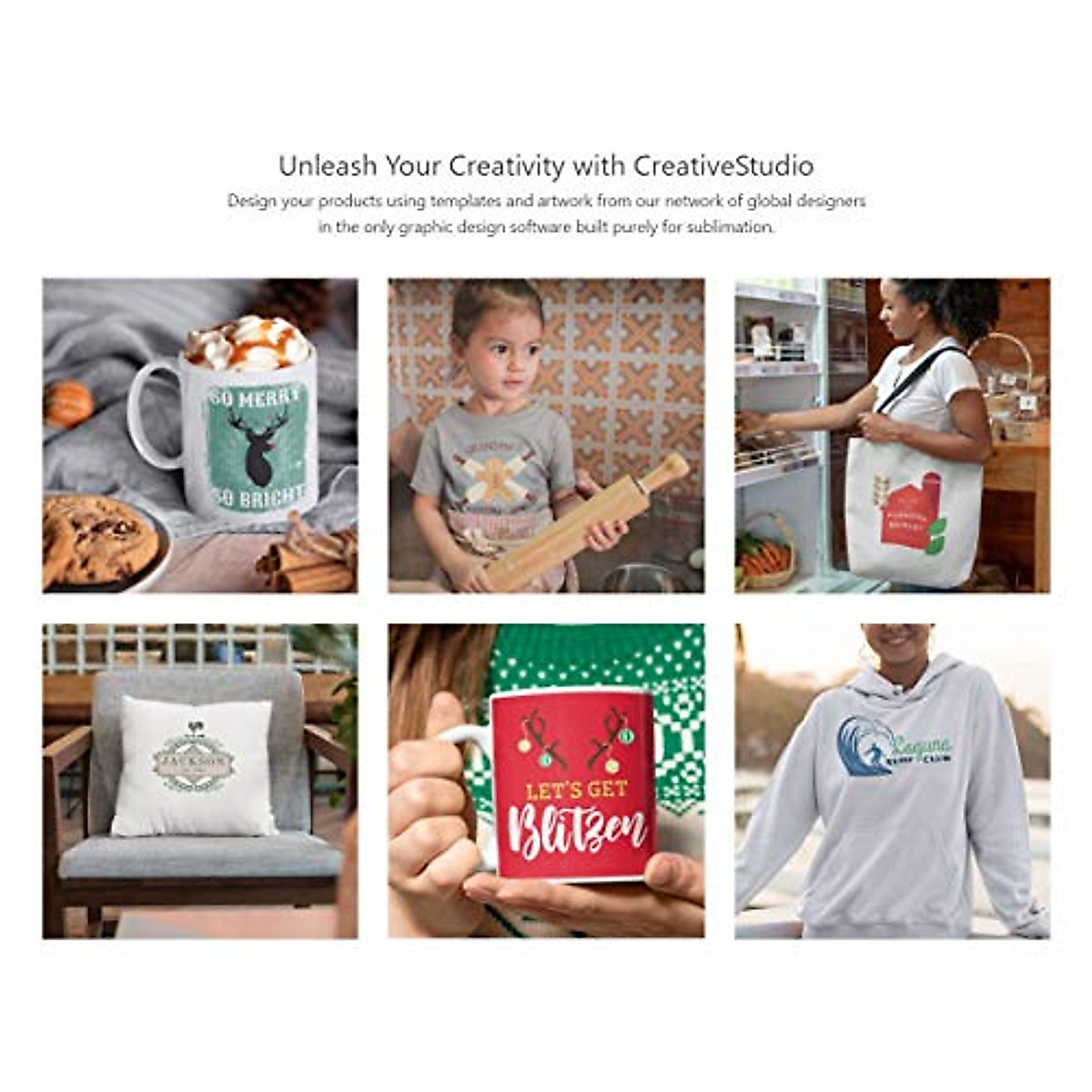 Sawgrass Printer SG500, Sublimation Printer for T-Shirts Mugs Tumblers, Printer for Heat Transfer, SG500 Bundle Starter Kit with Sublijet UHD Inks Sublimation Paper 8.5x11 & Blanks (White)