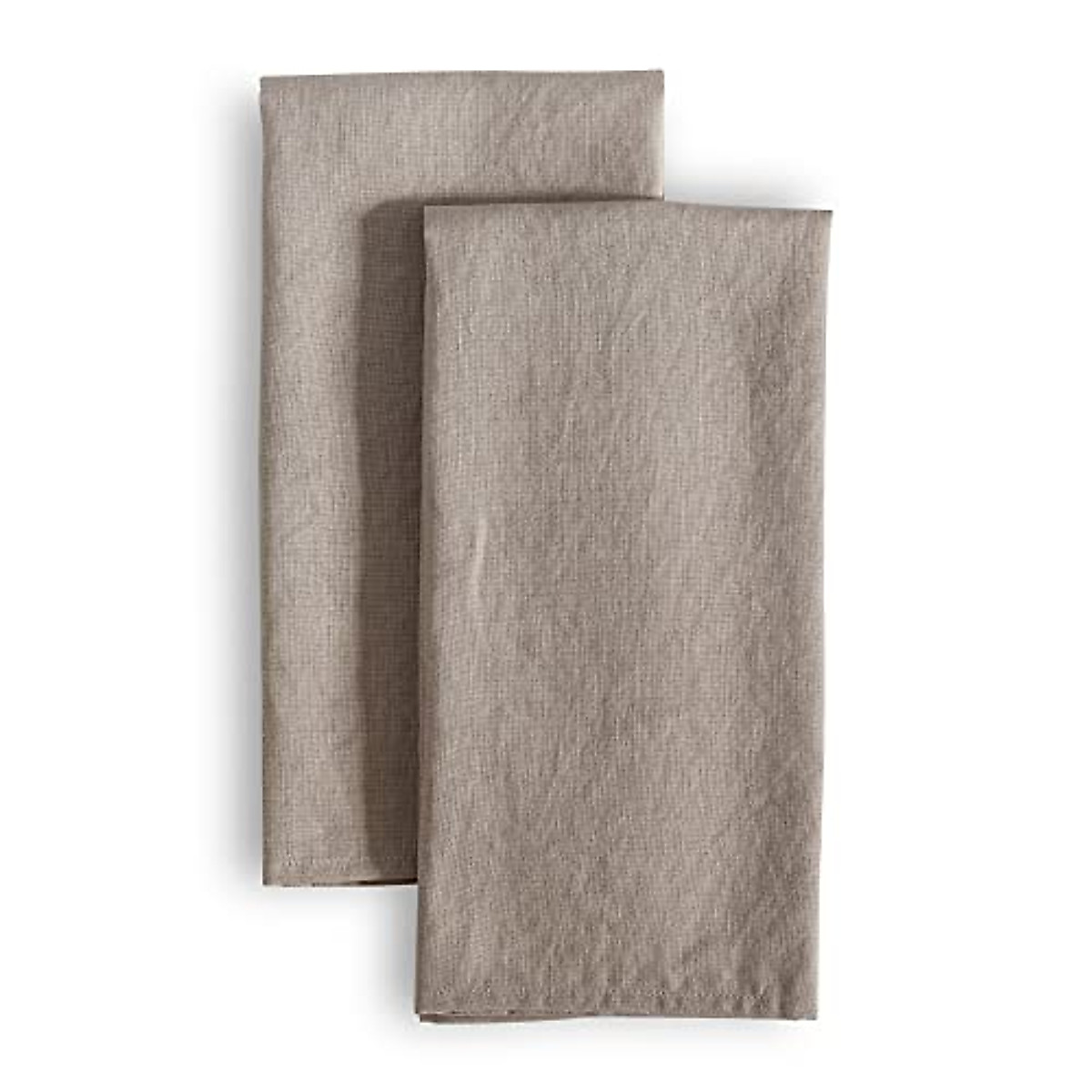 LK PureLife 100% Pure Flax Linen Kitchen Towels-20x27 Inch-Stonewashed Flax Linen-Extra Soft Quick Dry for Tea Towels Dish Towels Hand Towels-Set of 2-Taupe