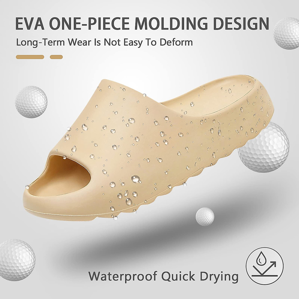 XTJSCBDSH Cloud Slides for Men and Women, Quick Drying Slippers Shoe Open Toe Thick Soft, Platform Slide Sandals Daily Shower Sandals, Non-Slip Bathroom Slippers Summer for Indoor & Outdoor