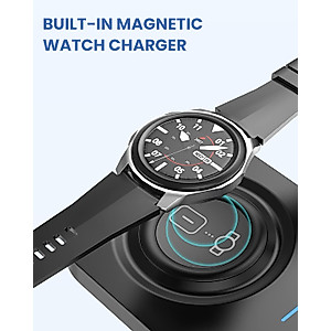 JoyGeek Dual Wireless Charger for Samsung Multiple Devices, 2 in 1 Wireless Charging Pad for Samsung Galaxy Watch 5/4/3, Galaxy S23/S22/S21/S20/S10/Note20/10, Active 2/1, Galaxy Buds 2/+/Pro/Live