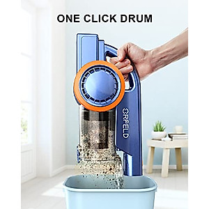 ORFELD Cordless Vacuum Cleaner, 30KPa Powerful Suction Stick Vacuum, 50Mins Runtime Wireless Handheld Vacuum with 6 in 1 Ultra-Quiet Lightweight Vacuum for Deep Clean Hair, Hard Floor, Carpet, Car