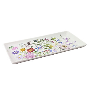 Gracie China Provence Meadow Serving/Sandwich Tray.10.5-Inch