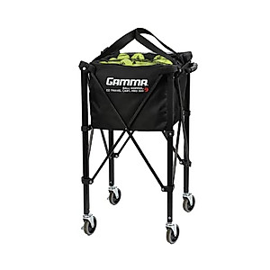 GAMMA Sports EZ Travel Cart Pro, Ball Hopper with Premium Carry Case, Holds 120 Pickleball Balls or 150 Tennis Balls