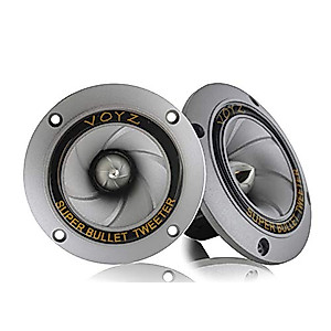 VOYZ 400 Watts Max Power Speaker Tweeter - 3.5” Piezo Super Horn Tweeters with Aluminum Diaphragm and High Temperature Voice Coil - 4-8 ohms for Speaker Box or Sound Project 1 Pair (2pcs) (PET-1918)