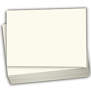 Hamilco Cream Colored Cardstock Thick Paper - Blank Index Flash Note & Post Cards - Greeting Invitations Stationary 4 X 6" Heavy Weight 80 lb Card Stock for Printer - 100 Pack