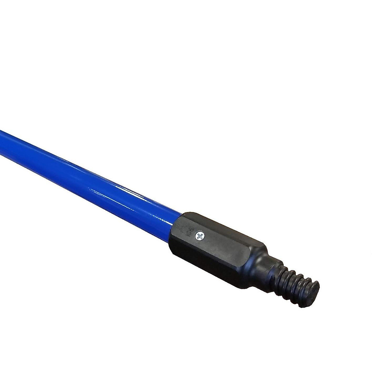 American Select Tubing 60" Blue Powder Coated Metal Broom Handle with Black Hex Thread, Broom Stick