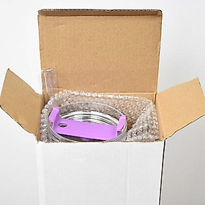 F&M vacuum-insulated stainless steel 40 Oz Tumbler With Handle And Straw-Travel mugs-reusable-portable (Purple)