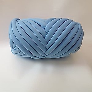 Chunky Yarns Cotton Tube Arm Wool Roving Blanket Hand Yarn Carpet Hats (Color : 0.25kg Blue)