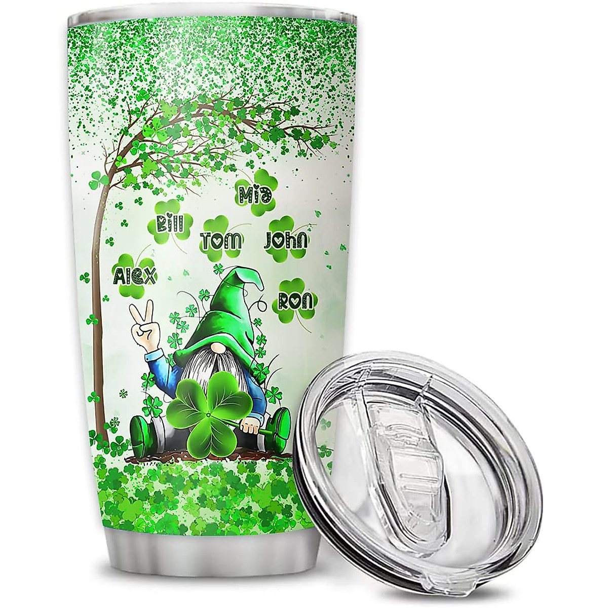 So Many Pets Personalized Gnome I Love Being A Nana Mimi Grandma Tumbler Cup with Grandkids Names, Gift For Grandmother Granny Grammy Birthday 20oz 30oz Coffee/Tea Mug with Lid