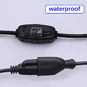 Extension Cord, Power Plug, Extension Cable, Long Distance Transmission, Waterproof Switch, Rainproof Outlet, Power Cable, Power Cord, 3 core for Work, General Outlet (Manual Switch 1pack)