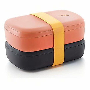 Lekue LunchBox-To-Go Travel Container Set, Coral