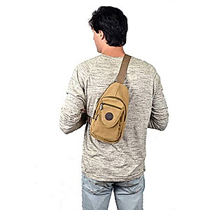 WESTEND Crossbody Canvas Sling Bag with Adjustable Strap-Travel Small Daypack