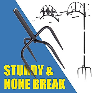 Garden Hose Holder, LERMX Upgraded Water Hose Stand Metal Hose Stand Detachable/Anti Rust Water Hose Holder Freestanding Hose Hanger Heavy Duty Garden Hose Storage Stand Rack for Outdoor