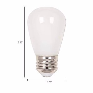 Westinghouse 5511520 1.2 (15-Watt Equivalent) S14 Frosted, E26 (Medium) Base (4 Pack) LED Light Bulbs, Frost