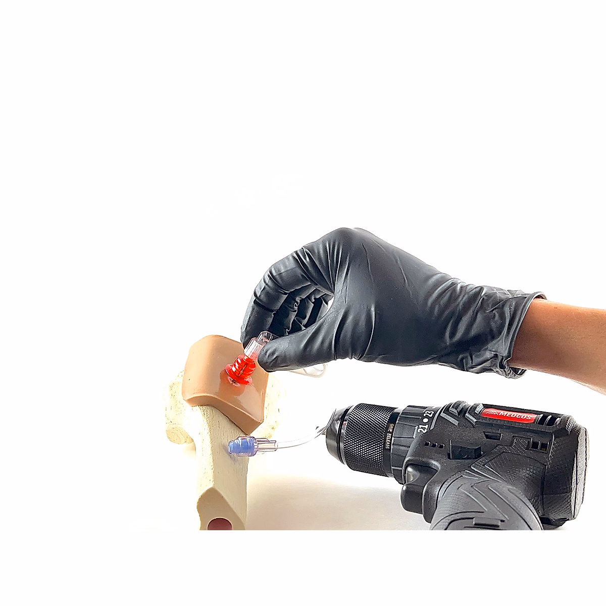 MEDCOS EZ-IO Compatible IO Drill Trainer Intraosseous Driver for Medical Instructors Teaching Vascular Access Device Skills Station (2022 Version)