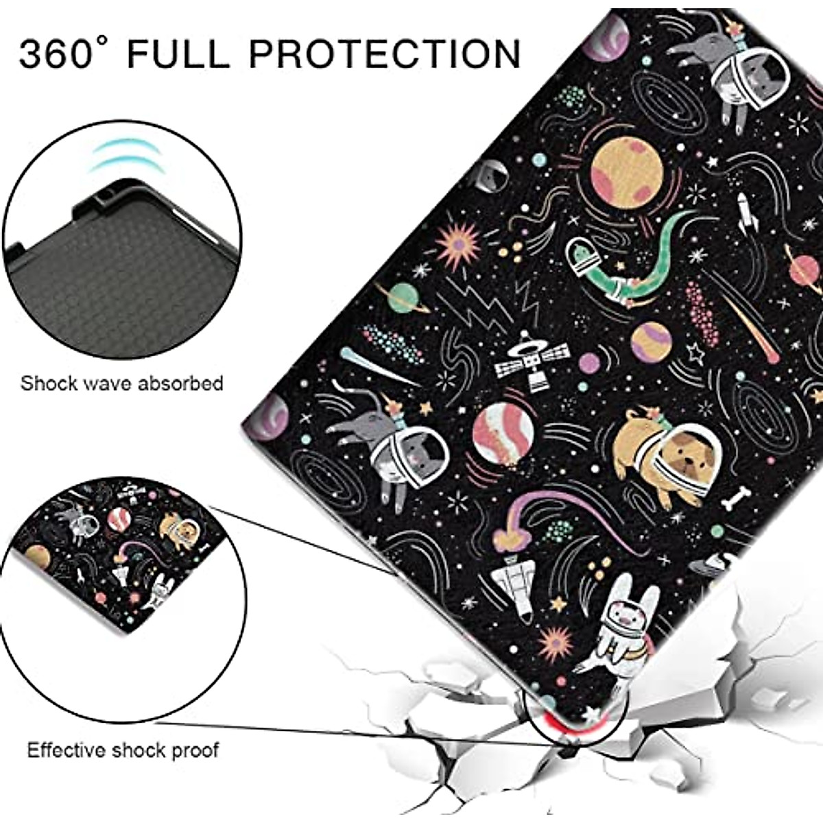 Case for Samsung Galaxy Tab A8 10.5 Fit 2022 Samsung A8 Android Tablet Cover 10.5 Inch Samsung Galaxy Tab A8 Case Space Globe Cat Slim Protective Smart Hard Shell Cover for SM-X200 X205 X207