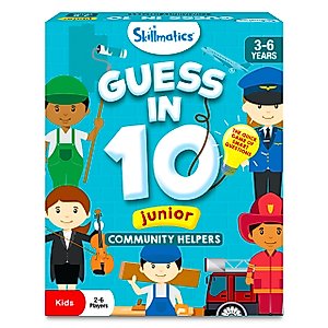 Skillmatics Card Game - Guess in 10 Junior Community Helpers for Boys, Girls, and Families Who Love Board Games and Educational Toys, Travel Friendly, Gifts for Ages 3, 4, 5, 6