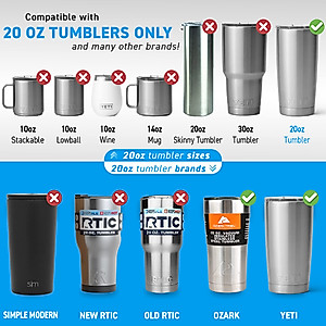 20/10 OZ - 3 Replacement Lids for Yeti Tumblers like Yeti Lids - 3.3 Inch Diameter - Spill Proof Lids for Yeti Tumblers - Tumbler Lid for Replacement Yeti Cup Lid 20 & 10 oz Tumbler Lids