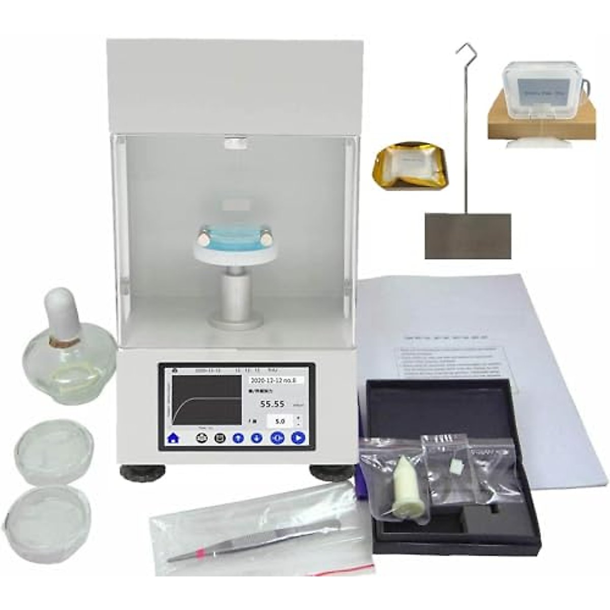 VTSYIQI Surface Tension Measuring Instruments Interfacial Tension Meter With Accuracy 0.01mN/m Measuring Range 0 to 1000mN/m Accuracy 0.01mN/m Platinum Plate