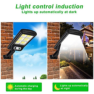120 COB LED Solar PIR Street Light Motion Sensor Wall Lamp Outdoor Waterproof