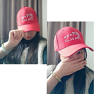 Home Fashion DIY Pepperoni Pizza Adult Cotton Embroidered Low Profile Baseball Dad Caps Adjustable (Black Style 6)