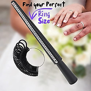 Mr. Pen- Ring Sizer Measuring Tool Set, Ring Sizer Guage & Plastic Ring Mandrel with 1 Polishing Cloth, Ring Sizer, Ring Measure for Fingers, Ring Sizing Kit, Ring Finger Sizer, Ring Sizer Tool.