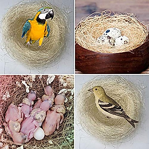 kathson Bird Nesting Materials Coconut Fiber Bird Nest Bedding Material Warm and Breathable Linen Silk for Bird Small Animals (6 Pack)