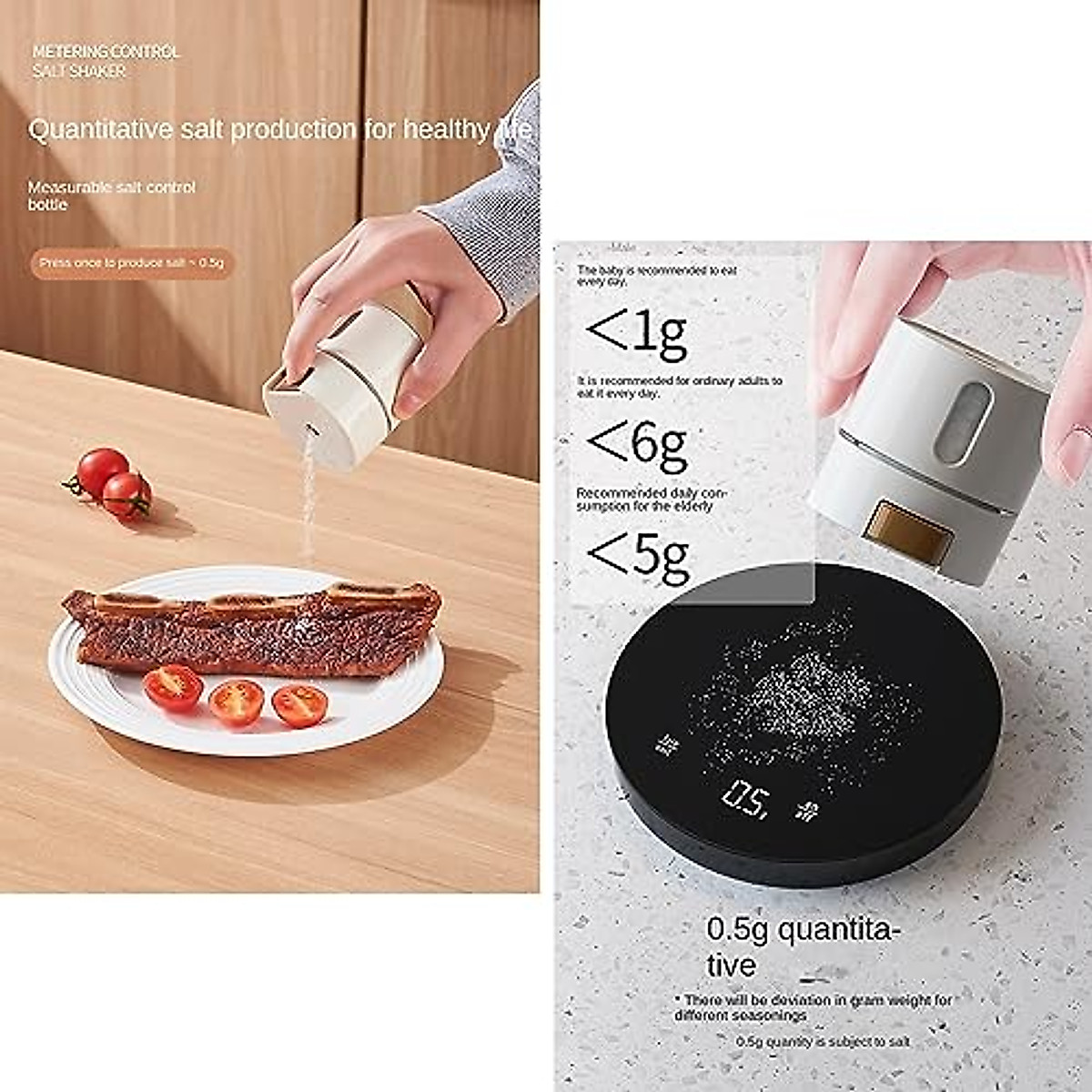 2023 new 6-piece magnetic suction spice box set combination of spice bottles wall-mounted household spice jar kitchen seasoning quantitative salt shaker