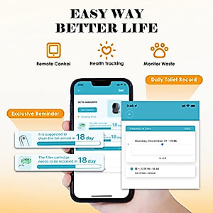 PETNF Self Cleaning Cat Litter Box with App,No More Scooping Automatic Cat Litter Box with Infra-Red Sensor System,Excellent Odor Removal,Ultra-Quiet Electric Kitty Litter Boxes for Multi-Cats