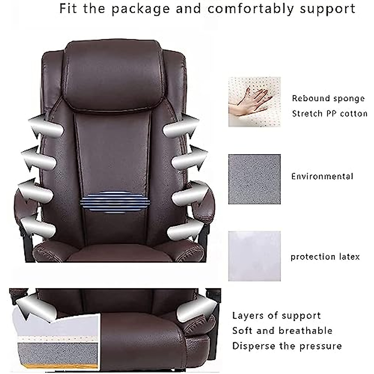 Office Chair Desk Chair Computer Chair Game Chairs for Adults Ergonomic Office Chair Leather Office Chair, Adjustable Tilt Angle, Executive Desk Pc Swivel Chair, Pink Computer Chair