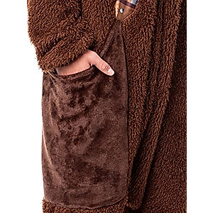 Star Wars Adult Chewbacca Chewie Kigurumi Costume Union Suit Pajama for Men and Women (2X-Large/3X-Large) Brown