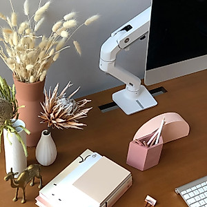 Ergotron – HX Premium Heavy Duty Monitor Arm, Single Monitor VESA Desk Mount – for Flat or Slight Curved Ultrawide Monitors Up to 49 inches, 20 to 42 lbs – Standard Pivot, White