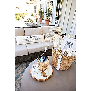 Mud Pie, Cream, Wedding Mrs. Definition Pillow, 35" x 11", 1 Count (Pack of 1)