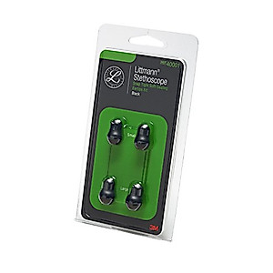 3M™ Littmann® Stethoscope Spare Parts Kit, Snap Tight Soft-Sealing Eartips, Black, Large and Small, 40001