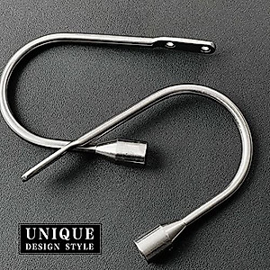 YH YAO Metal Curtain Holdbacks, 2PCS U Shaped Wall Mounted Hook for Home Decor, Decorative Curtain Tieback Curtain Drapery Tiebacks Hooks Curtain Hooks for Wall (Silver)