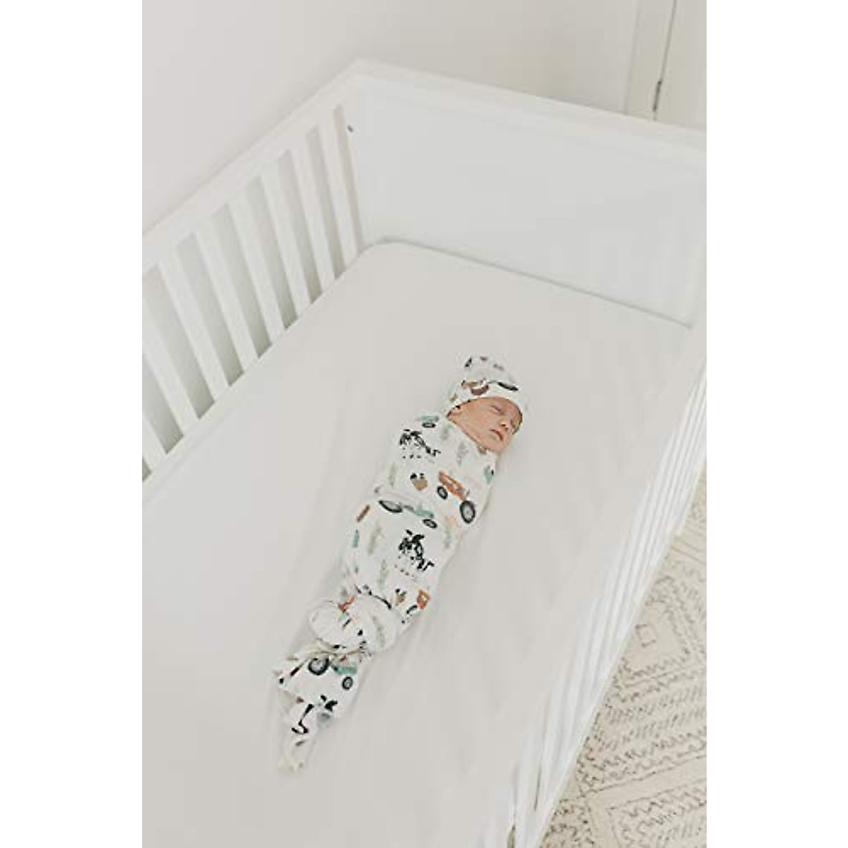 Large Premium Knit Baby Swaddle Receiving Blanket"Jo" by Copper Pearl