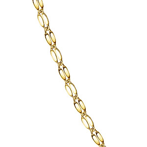 PORI JEWELERS 10K Solid Gold 2.0MM Diamond Cut Mirror Chain Necklace and Anklet - Unisex Sizes 10"-30" - Yellow, White, Rose or 3 Tone (Yellow, 20.00)
