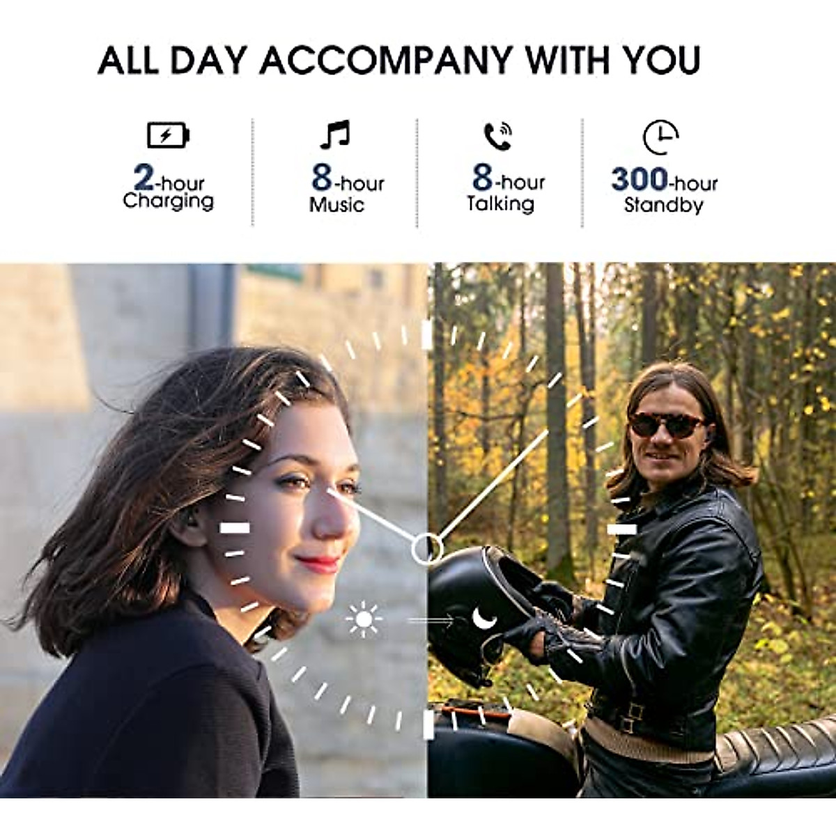 XBAKE Single Bluetooth Earbud, Mini Invisible Wireless Headset, Smallest in-Ear Headphone, Sports Earpiece with Mic, 8 Hrs Playtime, for Car Vehicle Business, Waterproof Earphone for Android iPhone