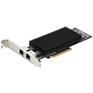 StarTech.com Dual Port 10G PCIe Network Adapter Card - Tehuti TN4010 10GBASE-T & NBASE-T PCI Express Network Interface Adapter 10/5/2.5/1GbE Multi Gigabit Ethernet 5 Speed NIC LAN Card (ST10GSPEXNDP)