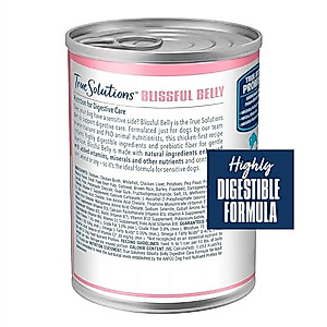 Blue Buffalo True Solutions Blissful Belly Wet Dog Food, Digestive Care Formula, Helps Maintain Stool Quality, 12.5-oz. Cans (12 Count)