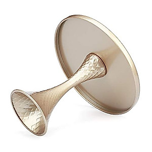 Hotity Set of 2 Round Cake Stands Modern Design Dessert Display Cake Stand Cupcake Stands for Party Celebration Baby Shower, Light Gold