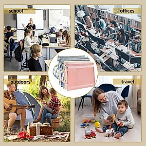 TrueLux 10 Pack Colored Mesh Zipper Pouch Bags, Double-Layer Nylon Puzzle Building Block Sets Toy Storage & Organization, Breathable See Through A4 Zipper Pouch with Handle for School Office Games