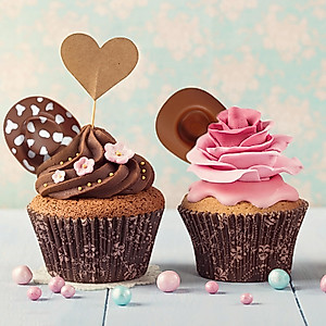 20 Pieces Mini Western Cowboy Hat Cowgirl Hat Doll Hats Plastic Cute Doll Hats Decoration Accessories for Party (Brown Dairy Cow)